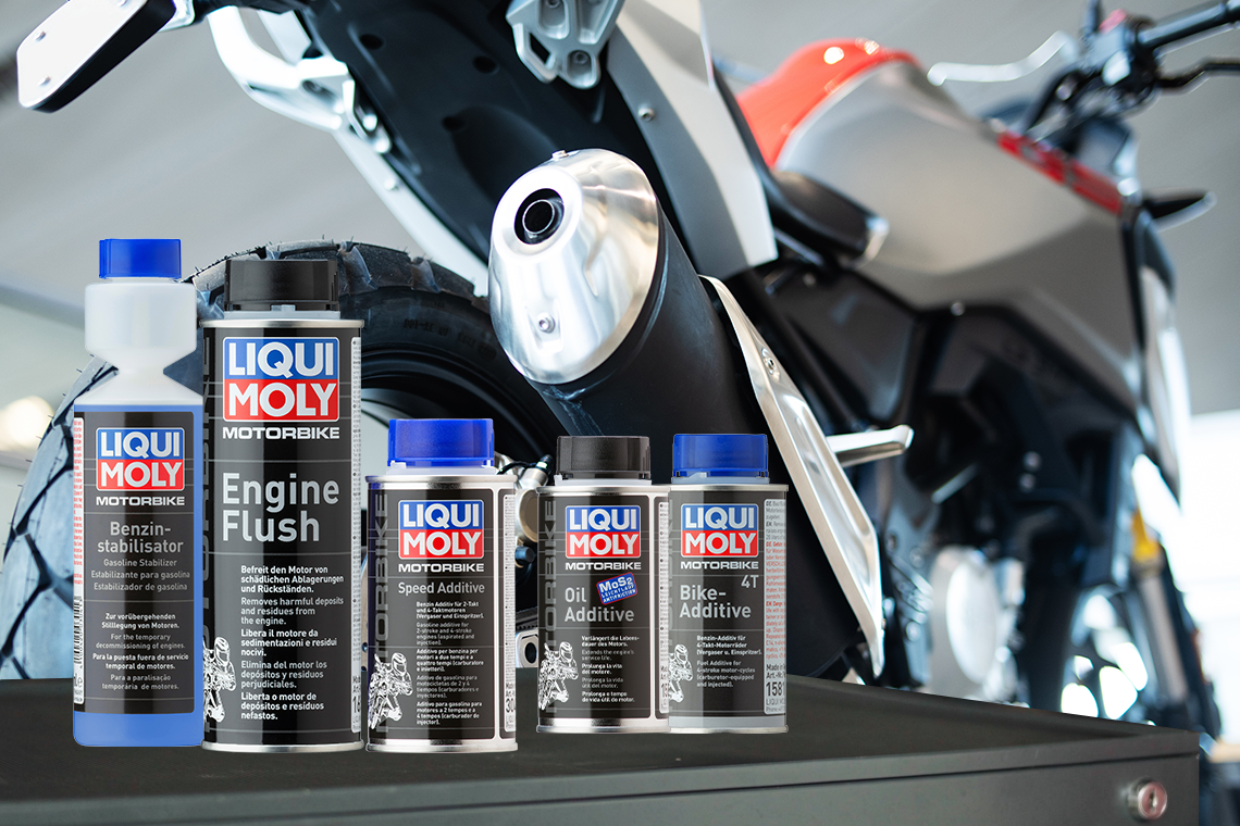 Comply with motorcycle emission values with additives | LIQUI MOLY