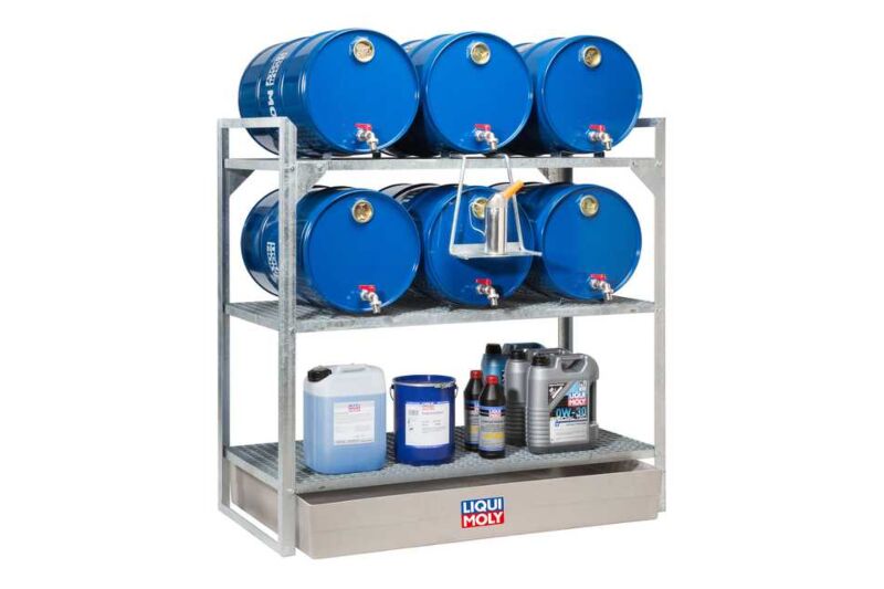 Drum Rack with oil drip pan | LIQUI MOLY